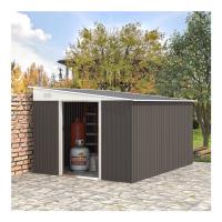 China 11x9ft Metal Outdoor Shed House Storage Garden Building Shed with Powder Coated Finish for sale