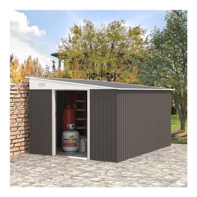 China 11x9ft Metal Outdoor Shed House Storage Garden Building Shed with Powder Coated Finish for sale