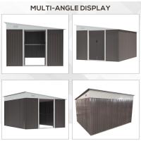 China 11x9ft Metal Outdoor Shed House Storage Garden Building Shed with Powder Coated Finish for sale