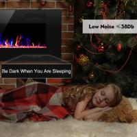 China 12 Bed Color Mode AJUNION 60 Inch Wall Mounted Silk Screen Printing Electric Fireplace for sale