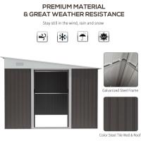 China 11x9ft Metal Outdoor Shed House Storage Garden Building Shed with Powder Coated Finish for sale