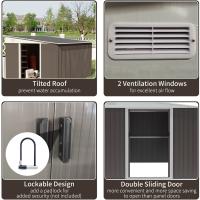China 11x9ft Metal Outdoor Shed House Storage Garden Building Shed with Powder Coated Finish for sale