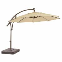 China Outdoor Furniture AJUNION 11ft Waterproof Cantilever Umbrella with Solar Power LED for sale