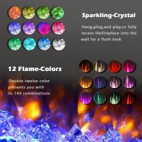 China Wall Mounted Electric Fireplace 12 Flame Color Options and Remote Control Included for sale