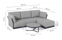 China Villa Backyard L Shape Sectional Sofa with All Weather Fabric and Aluminum Frame by AJUNION for sale