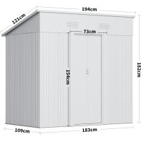 China Color Steel Plate Metal Garden Storage Shed 2 Air Vent for Tools Bike Galvanized Steel for sale