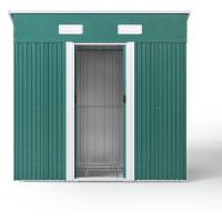 China Color Steel Plate Metal Garden Storage Shed 2 Air Vent for Tools Bike Galvanized Steel for sale