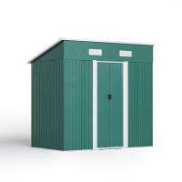 China Color Steel Plate Metal Garden Storage Shed 2 Air Vent for Tools Bike Galvanized Steel for sale