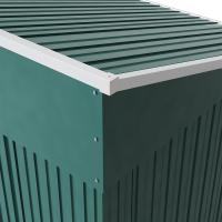 China Color Steel Plate Metal Garden Storage Shed 2 Air Vent for Tools Bike Galvanized Steel for sale