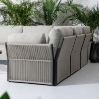 China Round Coffee Table and Sofa Set AJUNION Luxury Modern All Weather Fabric for Courtyard for sale