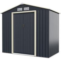 China Large Size Metal Garden Building Shed with 4 Vents 43kg Powder Coated Frame by AJUNION for sale
