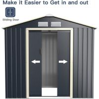 China Large Size Metal Garden Building Shed with 4 Vents 43kg Powder Coated Frame by AJUNION for sale