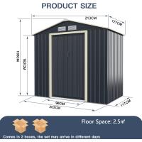 China Large Size Metal Garden Building Shed with 4 Vents 43kg Powder Coated Frame by AJUNION for sale