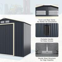 China Large Size Metal Garden Building Shed with 4 Vents 43kg Powder Coated Frame by AJUNION for sale