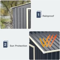 China Large Size Metal Garden Building Shed with 4 Vents 43kg Powder Coated Frame by AJUNION for sale