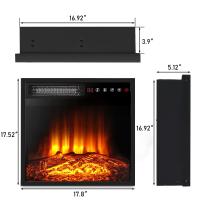 China 18 Inch Electric Fireplace Wall Mounted with Adjustable Thermostat and Remote Control for sale