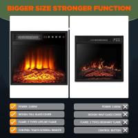 China 18 Inch Electric Fireplace Wall Mounted with Adjustable Thermostat and Remote Control for sale