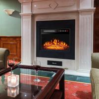 China 18 Inch Electric Fireplace Wall Mounted with Adjustable Thermostat and Remote Control for sale