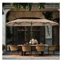 China AJUNION 15ft Double Sided Waterproof Rectangle Parasol with Fade Resistant Canopy for sale