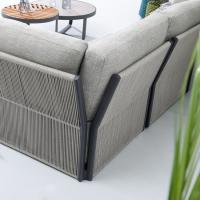 China Commercial Villa Outdoor Sofa Set with Aluminum Frame and Coffee Table Dia80 x H33cm for sale