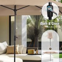 China AJUNION 15ft Double Sided Waterproof Rectangle Parasol with Fade Resistant Canopy for sale