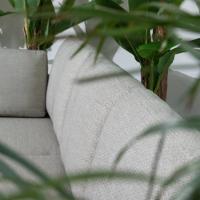 China Commercial Villa Outdoor Sofa Set with Aluminum Frame and Coffee Table Dia80 x H33cm for sale