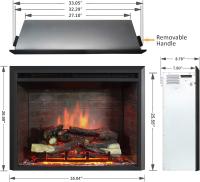 China Experience the Warmth and Ambiance of AJUNION Modern 33inch Electric Fireplace Heater for sale