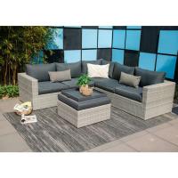 China AJUNION Outdoor L Shape Rattan Corner Sofa Set Patio Furniture W155 x D85.5 x H65cm for sale