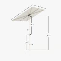 China Modern Design Rectangle Balcony Sun Shade Umbrella with Waterproof Canopy by AJUNION for sale