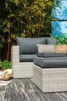 China AJUNION Outdoor L Shape Rattan Corner Sofa Set Patio Furniture W155 x D85.5 x H65cm for sale