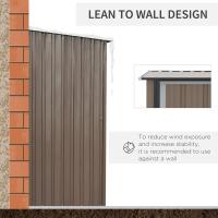 China AJUNION 5x3FT Galvanised Steel Outdoor Shed for Sustainable Tools and Bike Storage for sale