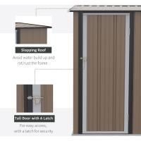 China AJUNION 5x3FT Galvanised Steel Outdoor Shed for Sustainable Tools and Bike Storage for sale