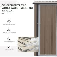 China AJUNION 5x3FT Galvanised Steel Outdoor Shed for Sustainable Tools and Bike Storage for sale