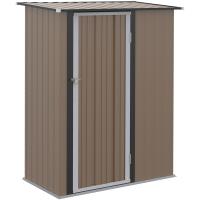 China AJUNION 5x3FT Galvanised Steel Outdoor Shed for Sustainable Tools and Bike Storage for sale