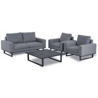 China Elevate Your Garden with AJUNION All Weather Fabric Outdoor Furniture Sofa Lounge Set for sale