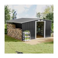 China Rodent Proof AJUNION Outdoor Garden House with Firewood Storage W329xD313xH178cm for sale