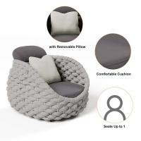 China Outdoor Balcony Villa Commercial Rope Garden Set with Modern Design Style Sofa Lounge for sale