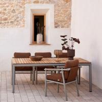 China Minimalist Outdoor Dining Set AJUNION Luxury Aluminum Furniture for Garden or Cottage for sale