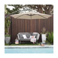 China Patio Umbrella 10FT Steel Frame Waterproof Sun Shade Parasol for Outdoor Hanging Offset for sale