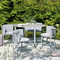 China Maximize Your Outdoor Space with this Space Saving Rattan Weave and Steel Dining Set for sale