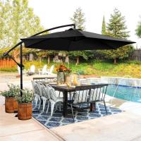 China Patio Umbrella 10FT Steel Frame Waterproof Sun Shade Parasol for Outdoor Hanging Offset for sale