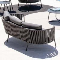 China Villa Outdoor Sofa Set with Steel Frame and Handcrafted Rope AJUNION Luxury Garden Set for sale
