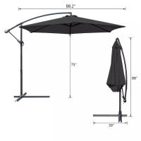 China Patio Umbrella 10FT Steel Frame Waterproof Sun Shade Parasol for Outdoor Hanging Offset for sale