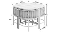 China Maximize Your Outdoor Space with this Space Saving Rattan Weave and Steel Dining Set for sale