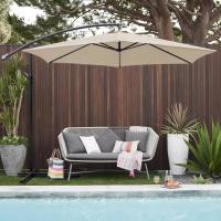 China Patio Umbrella 10FT Steel Frame Waterproof Sun Shade Parasol for Outdoor Hanging Offset for sale