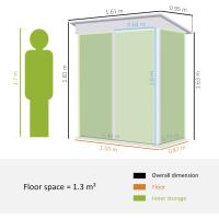 China Secure Lockable Door Storage Shed for Tools and Bikes 2-tier Adjustable Shelf Design for sale