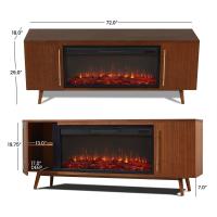 China Electric Fireplace TV Stand with Adjustable Thermostat and NO App-Controlled by AJUNION for sale