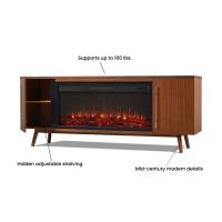 China Electric Fireplace TV Stand with Adjustable Thermostat and NO App-Controlled by AJUNION for sale