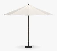 China Aluminum Frame Tilt Sun Shade for Garden Restaurant AJUNION 9ft Round Patio Umbrella for sale