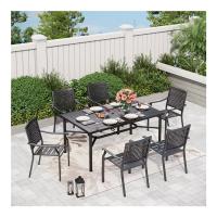 China Stylish and Functional AJUNION Garden Set with L64 x W39 x H29 Inch Dining Table Size for sale